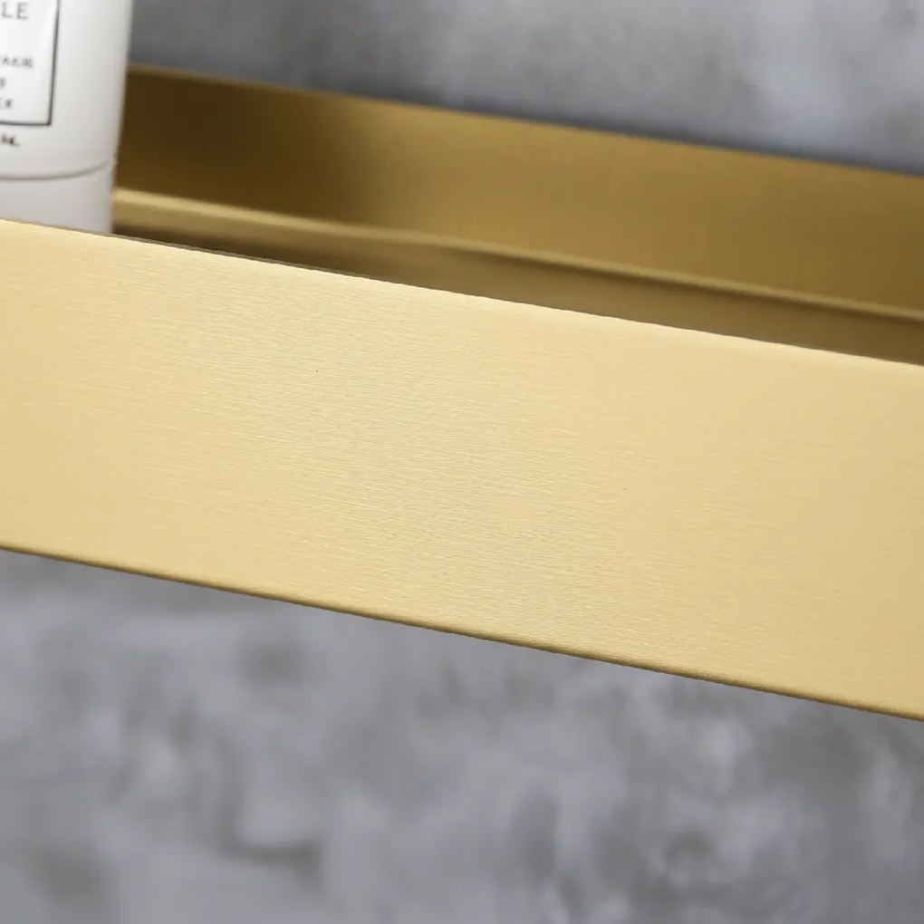 Rea Rea, Koupelnová police SF03 60cm gold brush, REA-06009