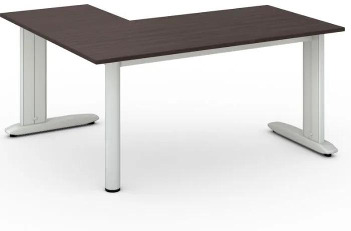 B2B Partner Rohový kancelářský psací stůl PRIMO FLEXIBLE L 1600 x 1400 mm, wenge