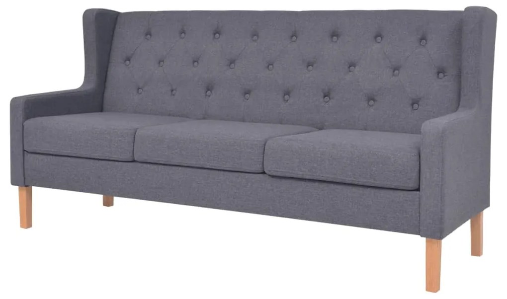 Sedací souprava 2 kusy textil šedá 274934