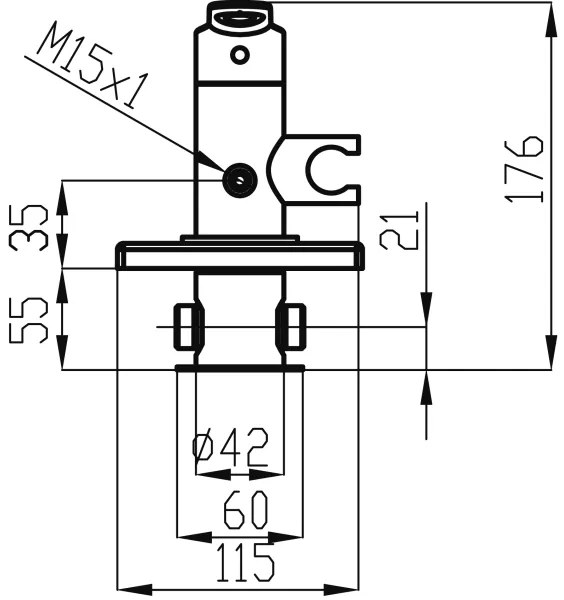 Novaservis-Bidetová baterie se sprškou pro podom. instalaci METALIA lesklý chrom