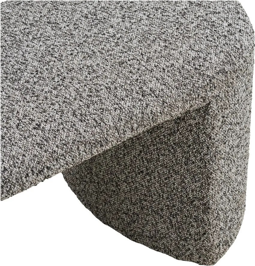 Šedá lavice z textilie bouclé Westport – House Nordic