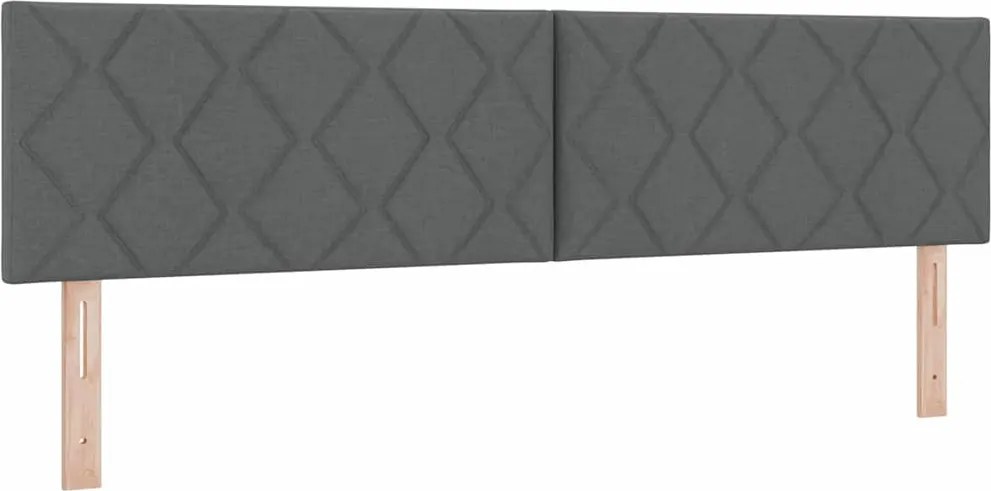 Postel s boxspringem s polštářem Tmavě šedá 200 x 180 cm textil 3341182