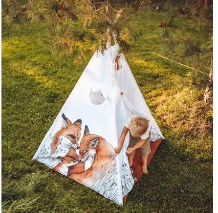 lovel.cz Detský stan teepee Forest Fox + podložka + 4 vankúše