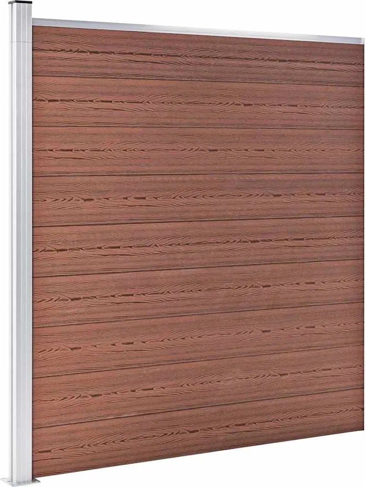 Zahradní plot WPC 526 x 186 cm hnědý 3053208