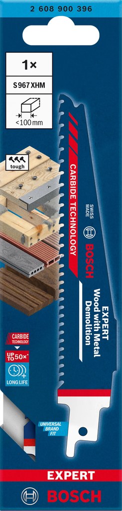 BOSCH Pilový list do pily ocasky EXPERT Wood with Metal Demolition S967XHM