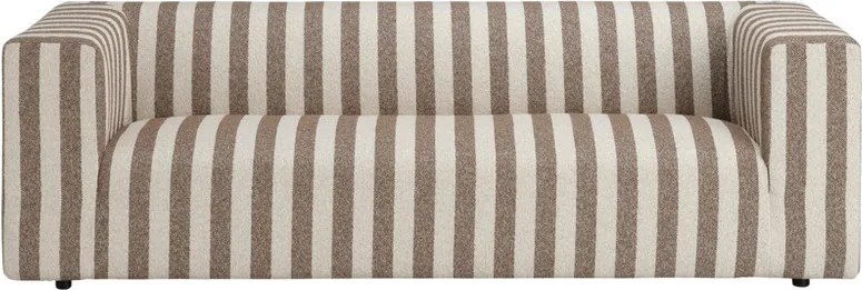 Hnědá/krémová žinylková pohovka 220 cm Lisa – Ellos Home