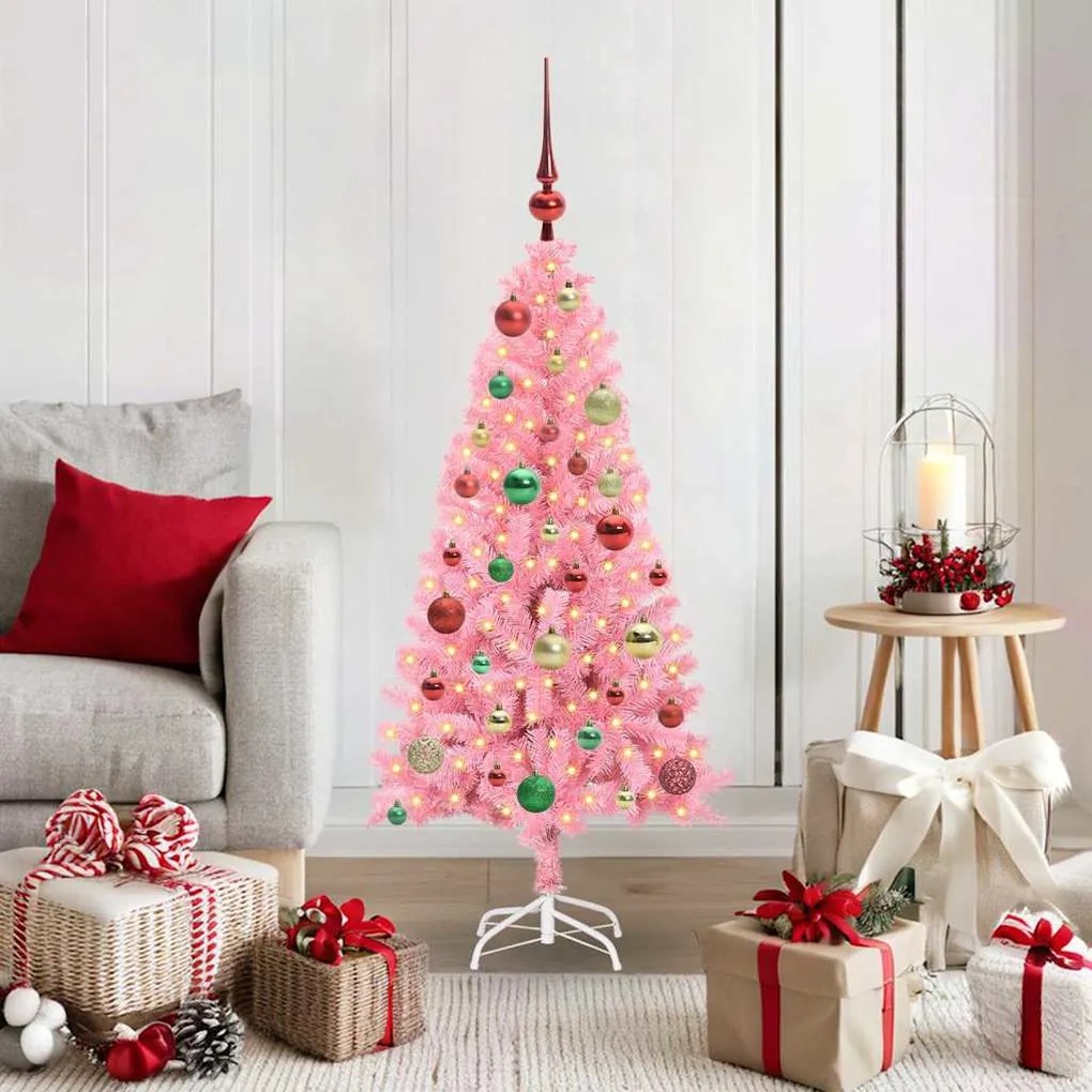 Vánoční stromeček Růžová 120 cm PVC 3396415