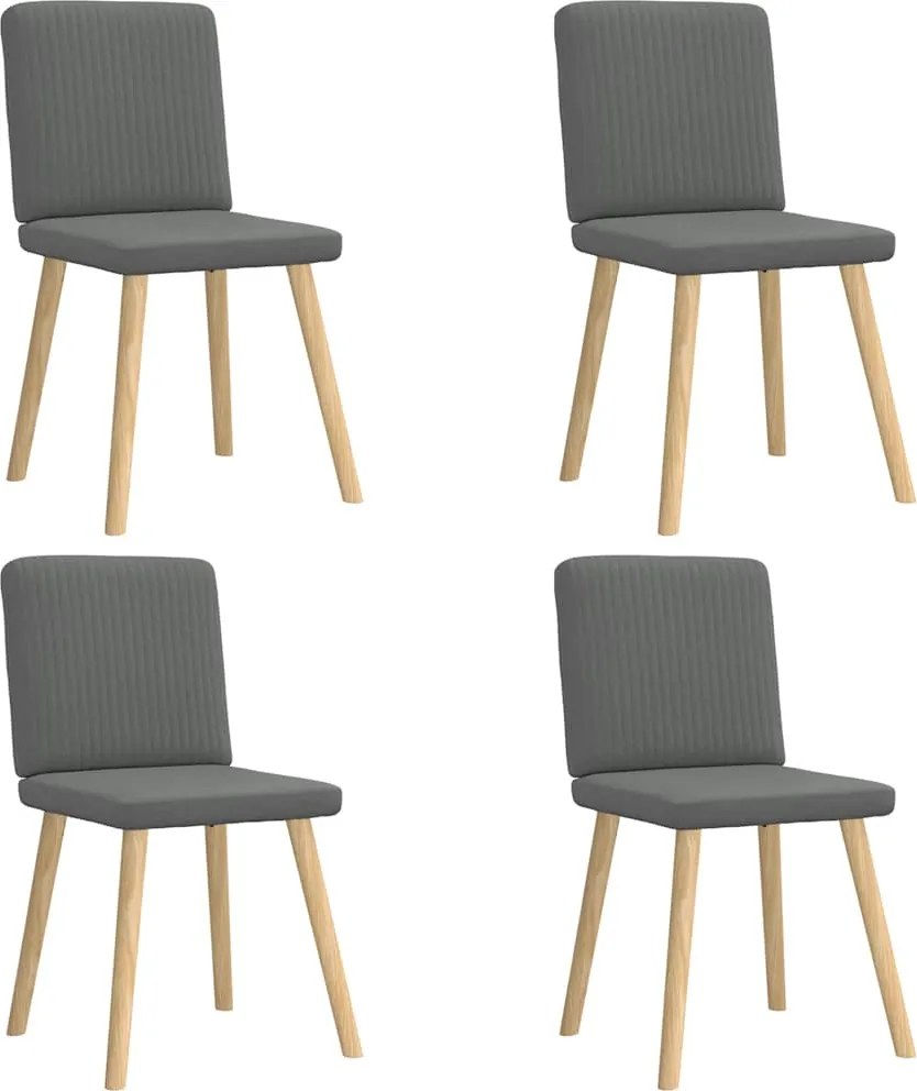Jídelní židle 4 ks tmavě šedé textil 3315298