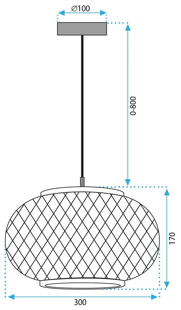 Toolight Závěsné svítidlo s APP1247-1CP