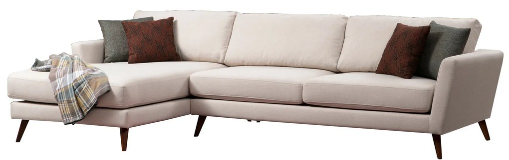 Hanah Home Rohová pohovka MAYORKA levý roh béžová 303 cm 560ARE1151