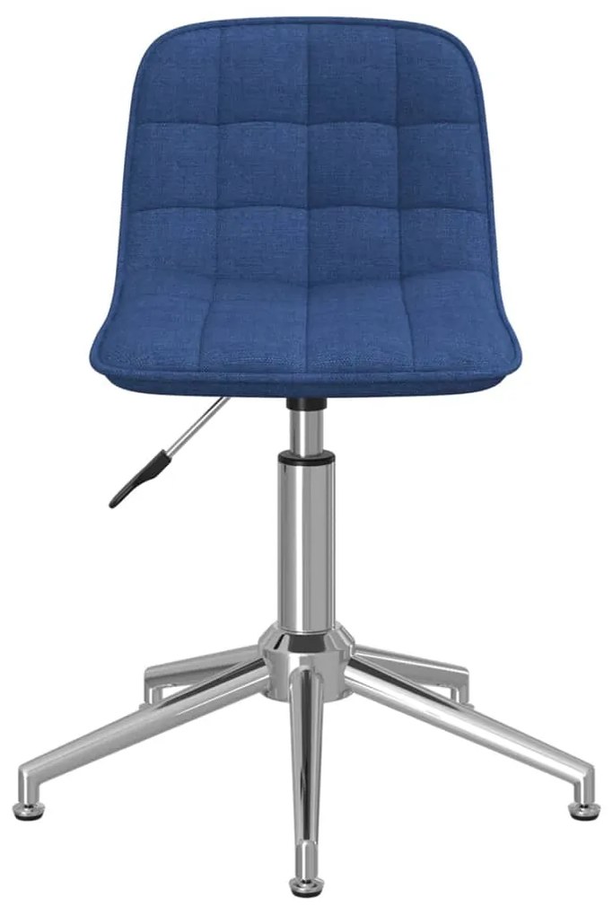 vidaXL 3086795 Marketos Swivel Dining Chairs 6 pcs Blue Fabric (334055x3)