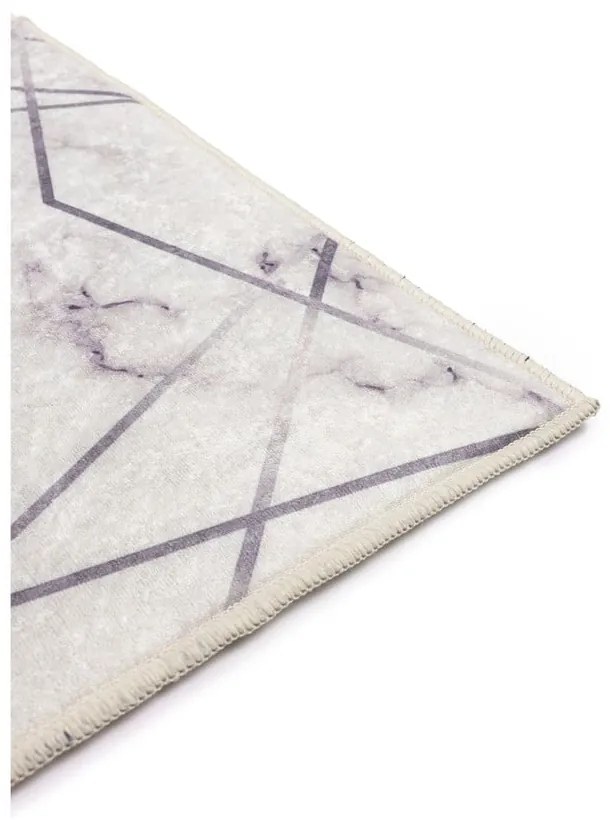 Bílo-šedé koupelnové předložky v sadě 2 ks 60x100 cm Geometric – Mila Home