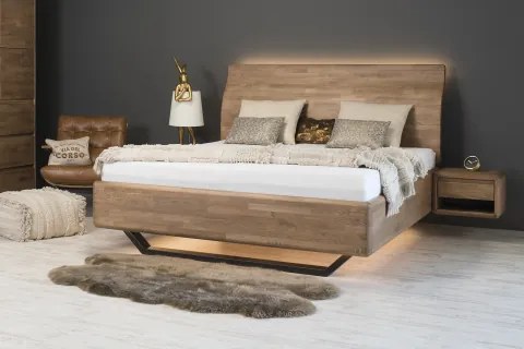 Postel Florencia, čelo oblé čalouněné 180 Domestav F123 Materiál: Buk cink, Barevne provedení: Olej