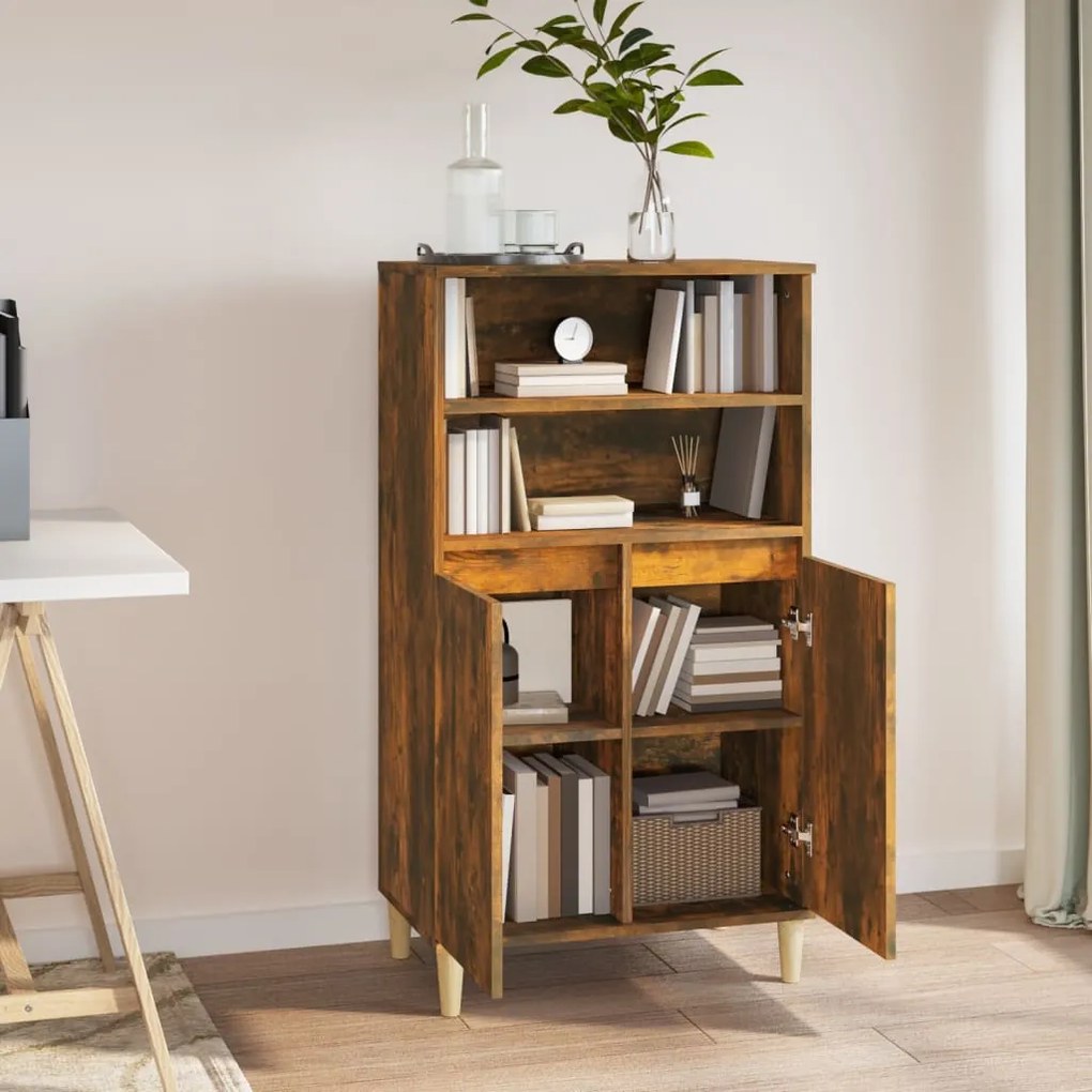 Skříň highboard kouřový dub 60 x 36 x 110 cm kompozitní dřevo