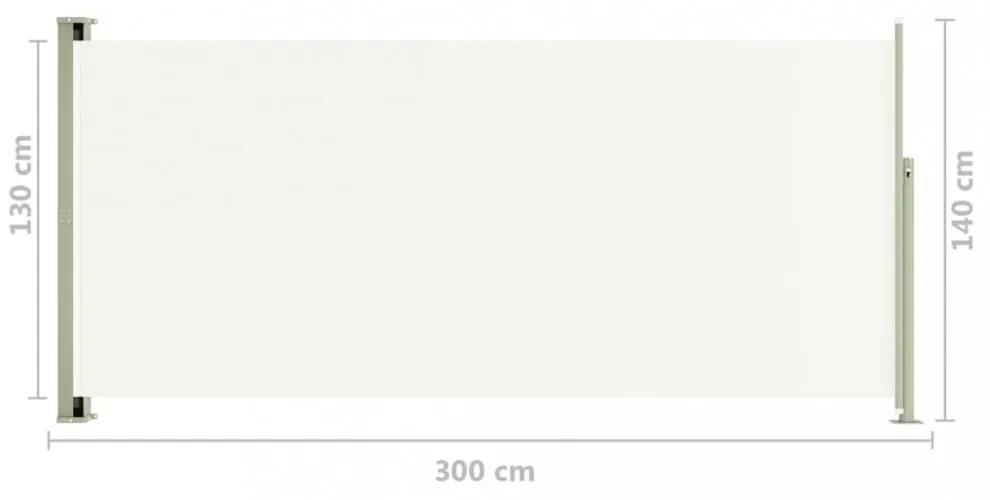 Zatahovací boční markýza 140x300 cm Dekorhome Krémová