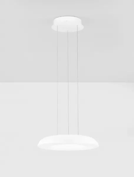 LED stmívatelný bílý moderní lustr Ormi