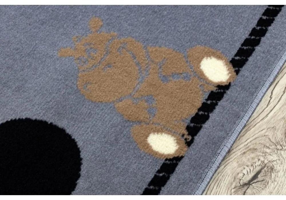 Dětský kusový koberec PP Hippo šedý 160x220cm