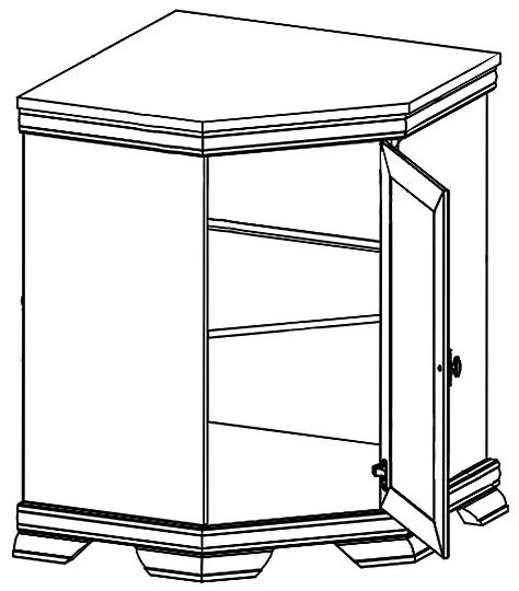 KORA s | komoda KKN1 rohová | 75x75 cm | samoa king