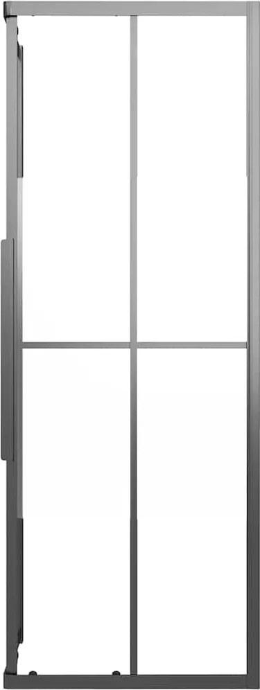 Sprchový kout napůl mléčné ESG 80 x 80 x 180 cm černý 151853