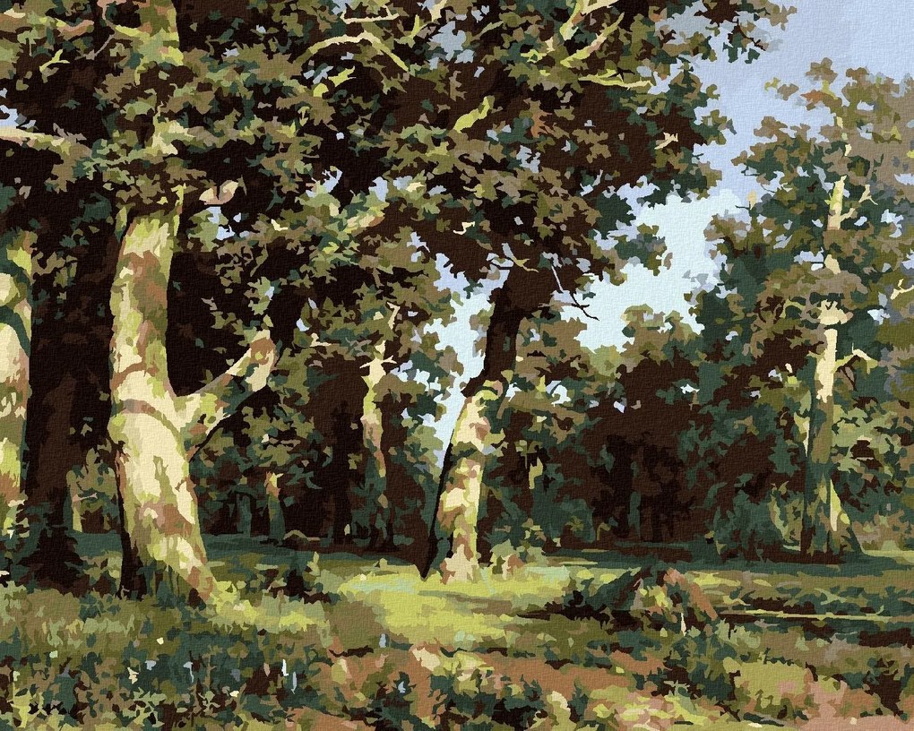zuty zuty - malování podle čísel - dubový háj (ivan shishkin), 80x100 cm, plátno
