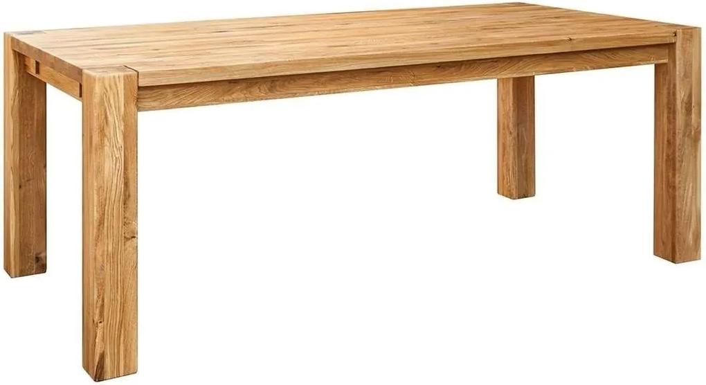 Jídelní stůl Siena 180 x 90 cm se dvěma nadstavbami, Dub, masiv Montáž: Bez montáže