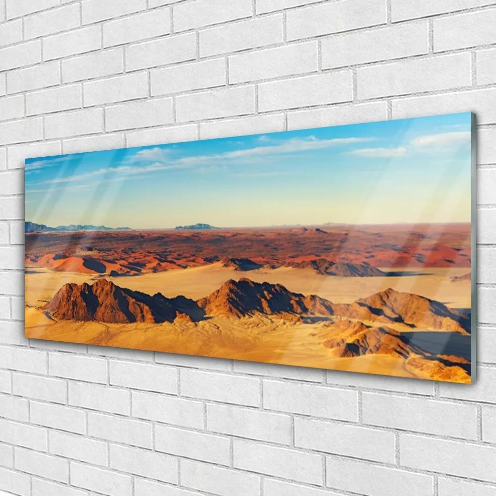 akrylový obraz Poušť Nebe Krajina 125x50 cm