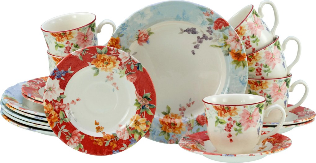 XXXLutz KÁVOVÁ SOUPRAVA Crimson bunt 18dílné Creatable - Online Only nádobí - 007768068301