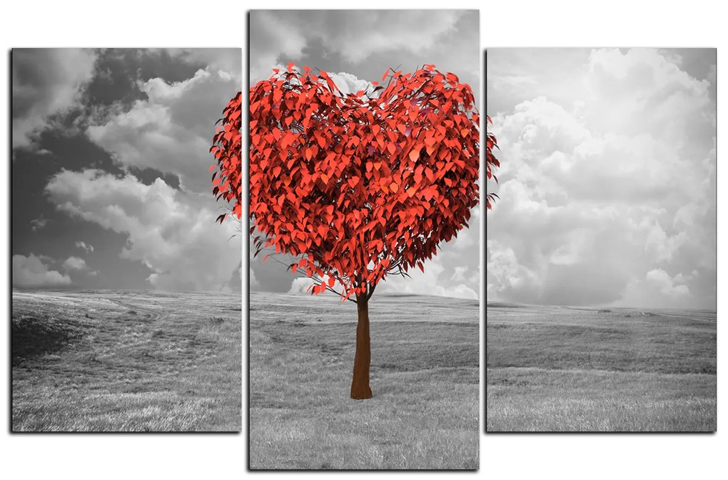 Obraz na plátně - Srdce ve tvaru stromu 1106C (105x70 cm)
