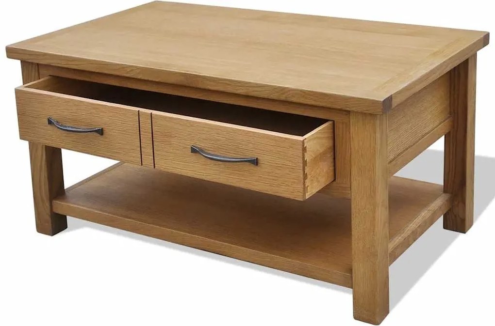 Konferenční stolek 88 x 53 x 45 cm masivní dubové dřevo 242745
