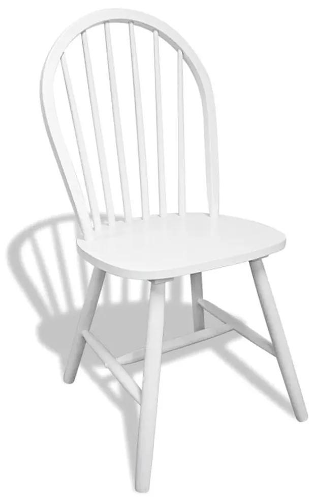 Petromila Jídelní židle 6 ks bílé masivní dřevo