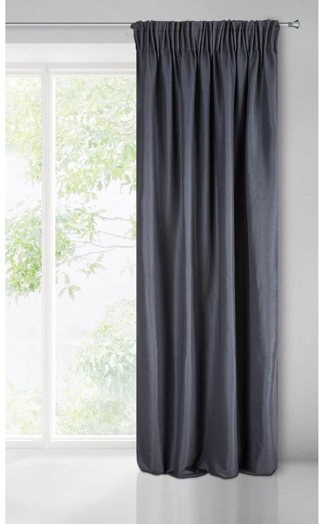 ZATEMŇOVACÍ ZÁVĚS NA PÁSCE AGGIE 140X270 CM TMAVĚMODRÁ