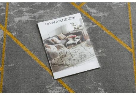 Dywany Luszczow Kusový koberec kulatý EMERALD EXCLUSIVE 1012 mramor, geometrický šedá / zlato Rozměr koberce: 120 cm KRUH