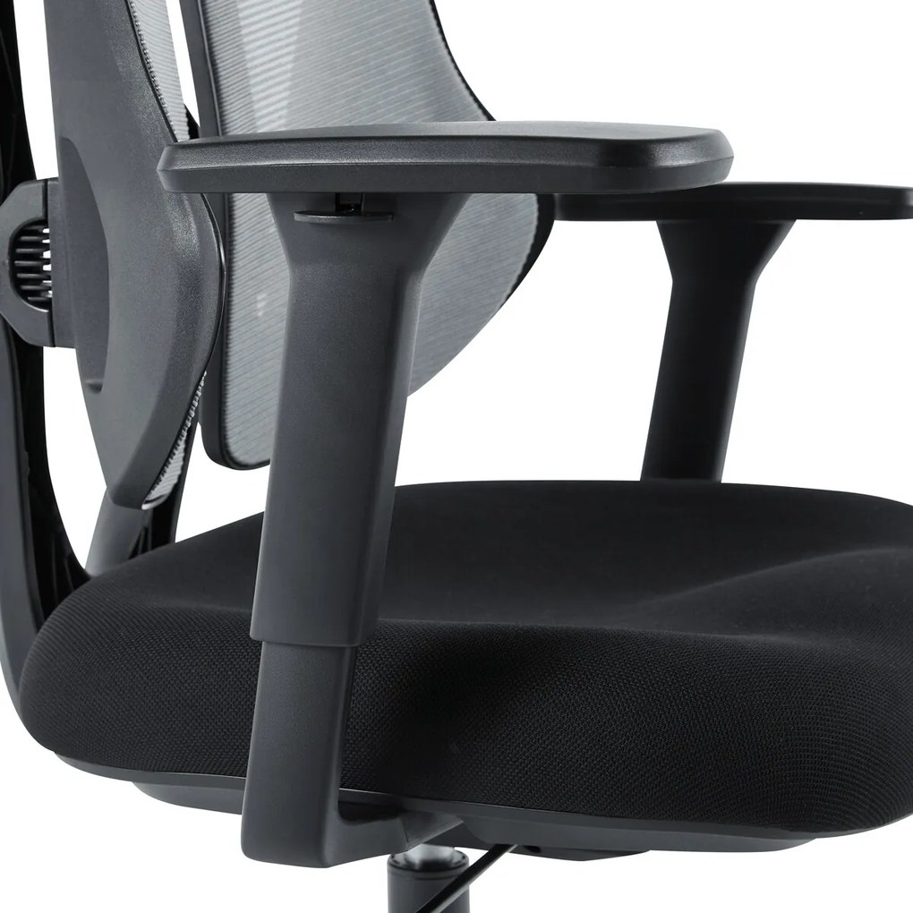 Ergonomická kancelářská židle AVENTO - šedá síťovina