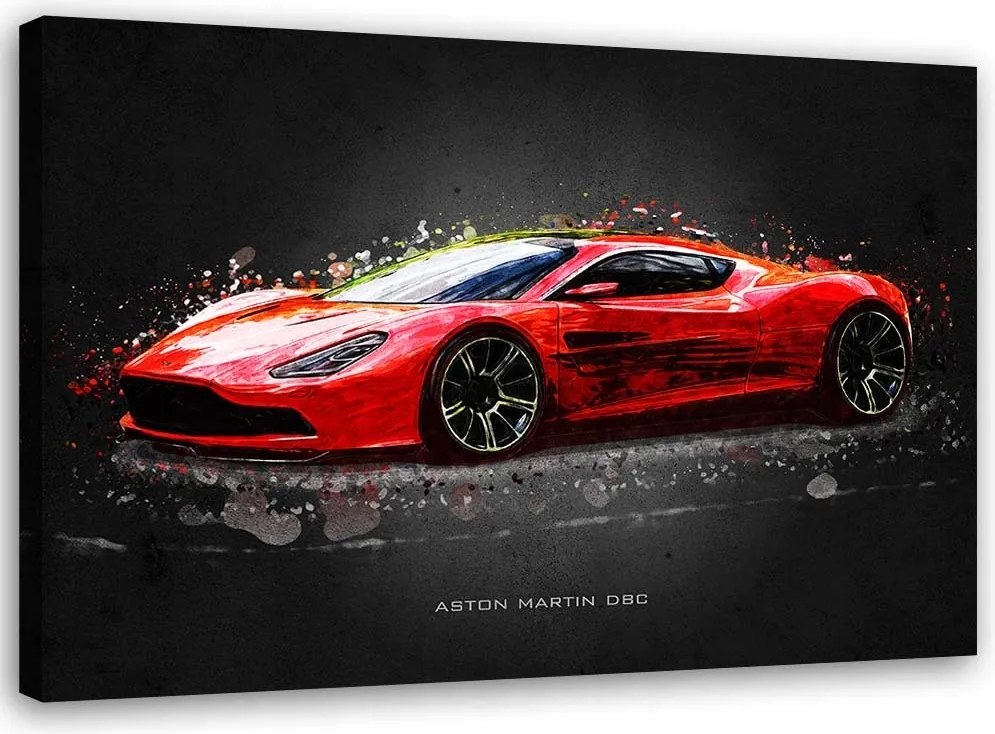 Obraz Canvas auto Červený Aston Martin 100x70