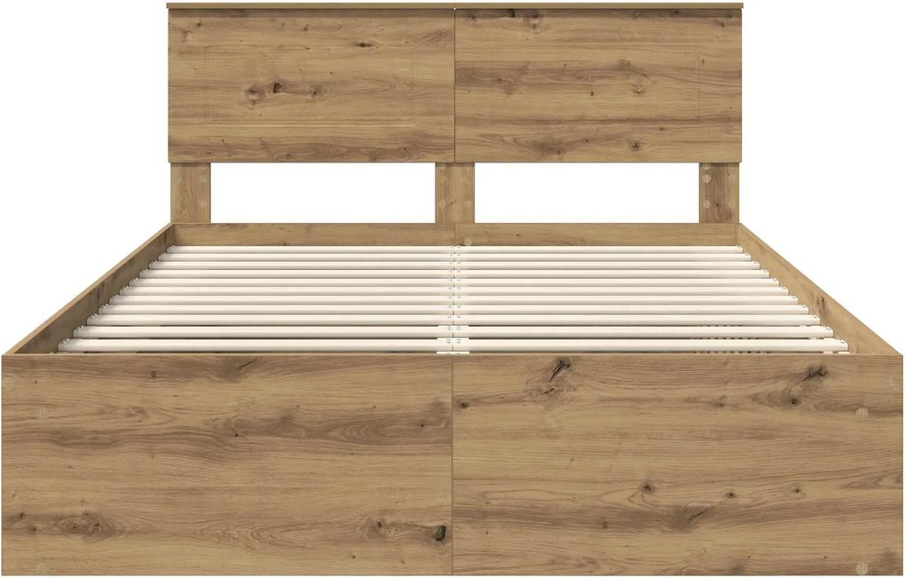Rám postele s čelo Umělecký dub 150 x 200 cm Kompozitní dřevo 3407867