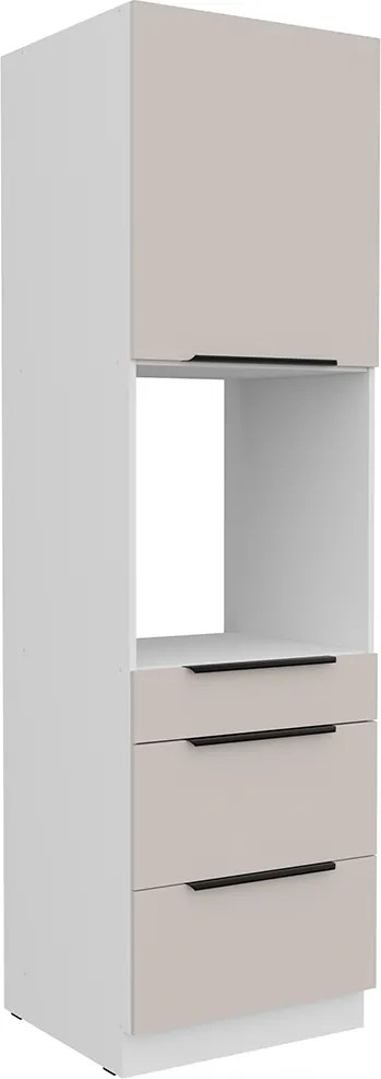 COMO | vysoká skříňka 60 DPS-210 3S1F na vestavnou troubu | PREMIUM BOX | 60 cm | bílá/kašmír