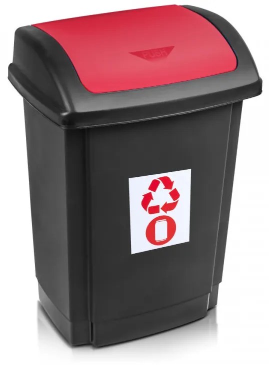 PROHOME - Koš odpadkový ke třídění odpadu 25l červený
