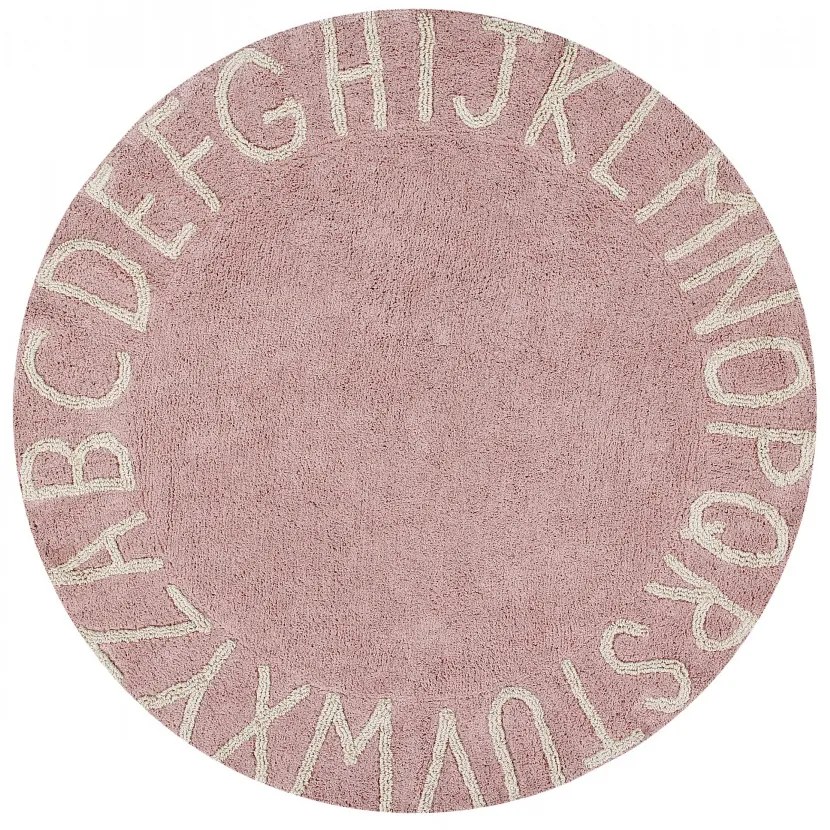 Hans Home | Ručně tkaný kusový koberec Round ABC Vintage Nude-Natural