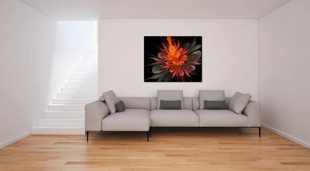 Obraz abstraktní květ Velikost (šířka x výška): 120x80 cm