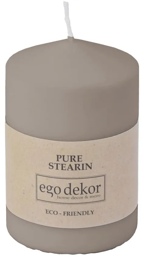Hnědá svíčka Eco candles by Ego dekor Top, doba hoření 25 h