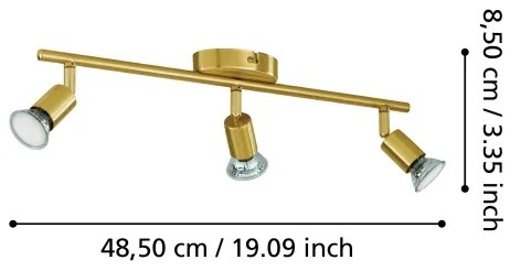 Eglo 33186 - LED Bodové svítidlo BUZZ-LED 3xGU10/2,8W/230V 3000K zlatá