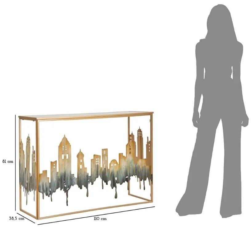 Designová konzole Daisuke 110 cm vícebarevná