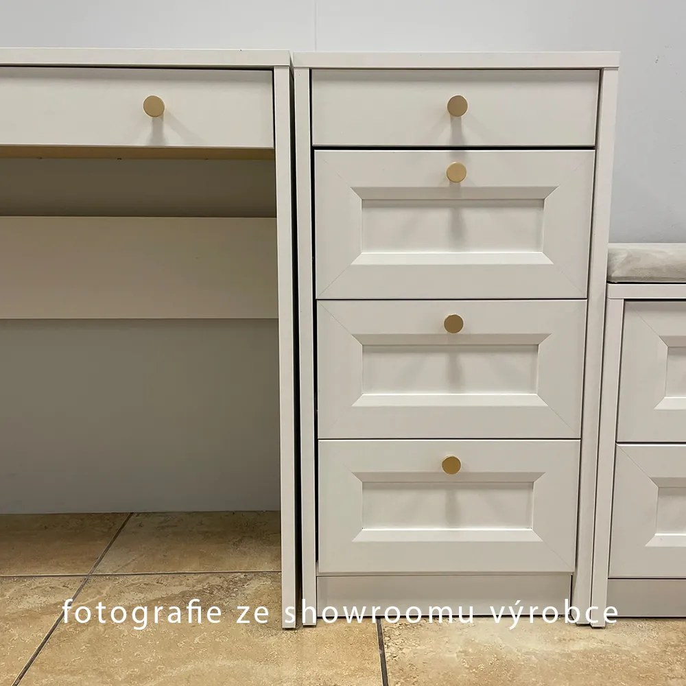Komoda REL LWK | 90 cm | bílá | lamino o síle 18 mm + ozdobné MDF lišty 18 mm