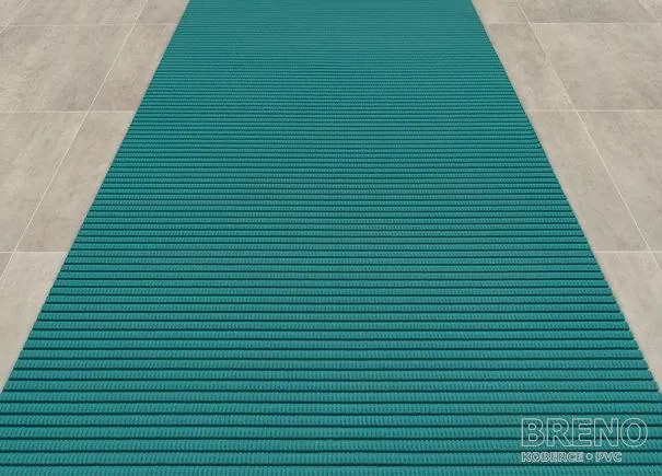Breno Koupelnová pěnová předložka SOFTY-TEX 79850 zelená, šíře 65 cm, Zelená
