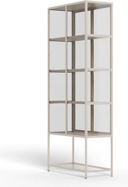 Vitrína Seaford 77x185,6 cm šedá