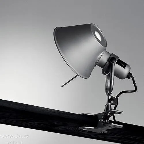 Artemide A005800 + 5 let záruka, přímý distributor Tolomeo pinza, hliníková lampa s klipem, 1x77W E27, 23 cm