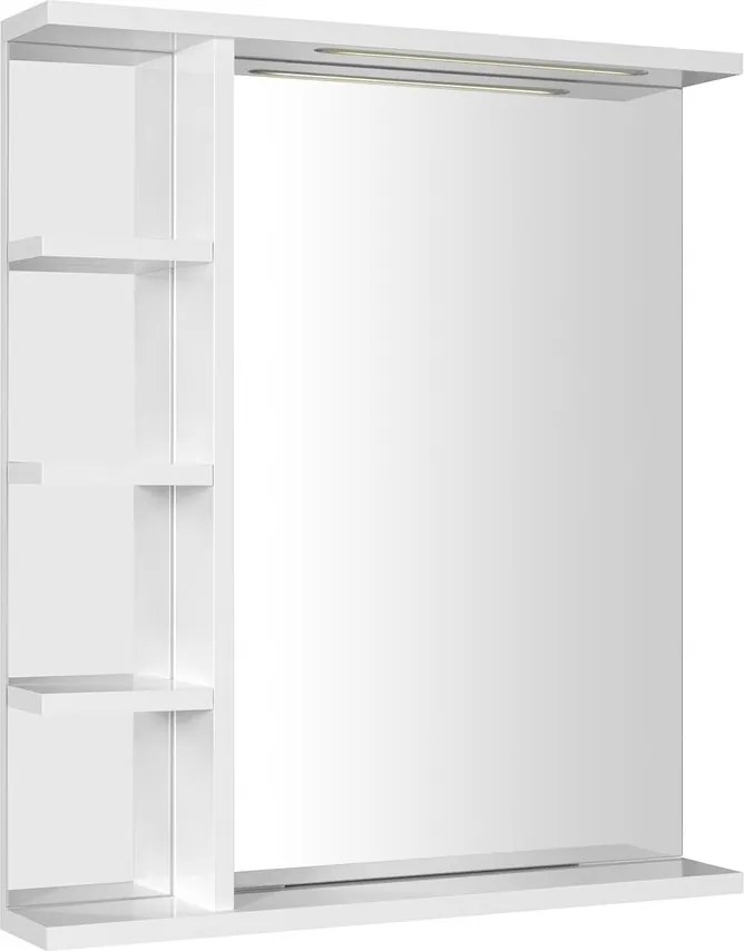 Aqualine Aqualine, KORIN STRIP zrcadlo s LED osvětlením a poličkami 60x70x12cm, KO370S
