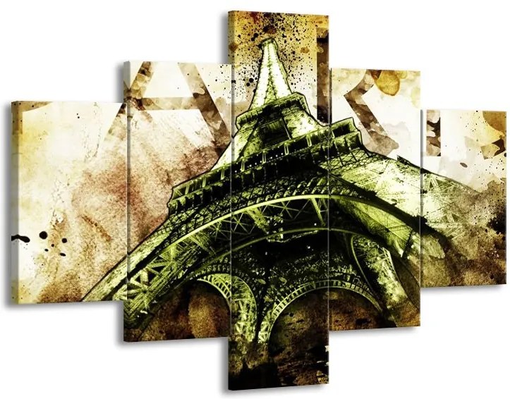 Eiffelova věž khaki 100x70 cm
