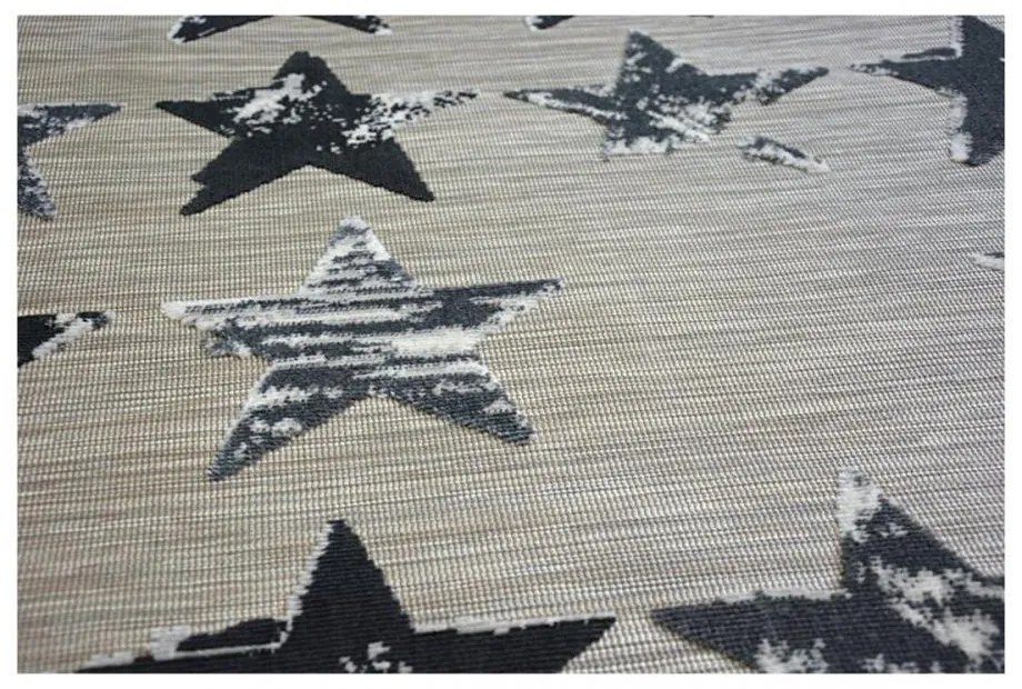 Kusový koberec PP Hvězdy šedý 160x230cm