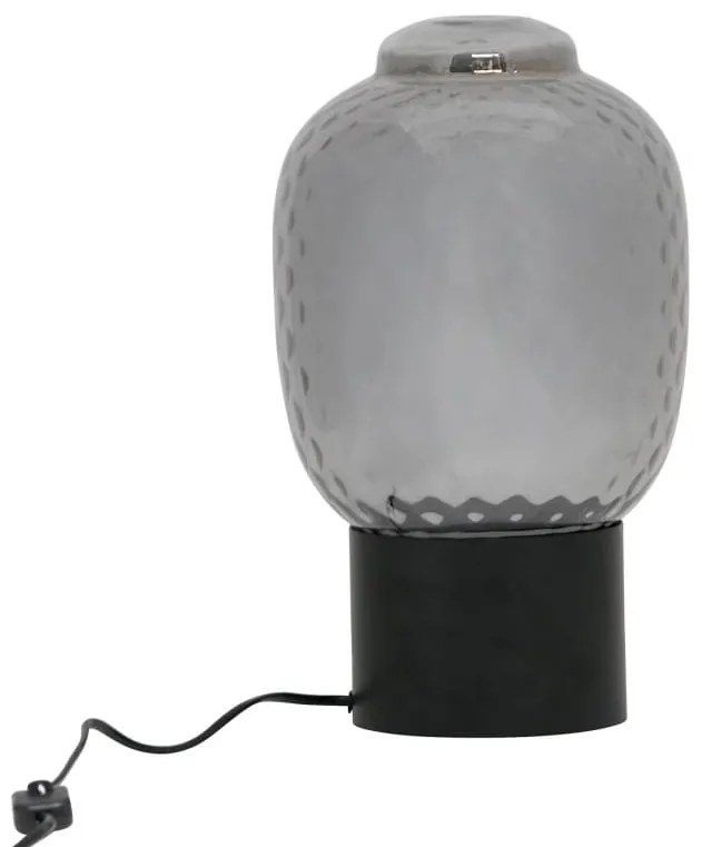 Stolní lampa Elonia 34 cm, transparentní černá